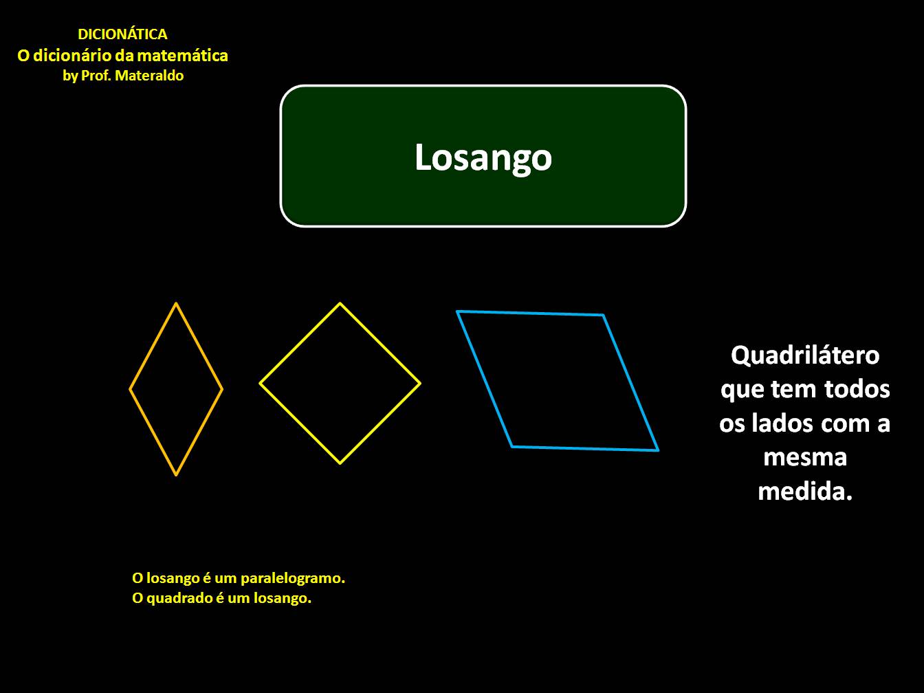 DICIONÁTICA - O dicionário da matemática: Losango
