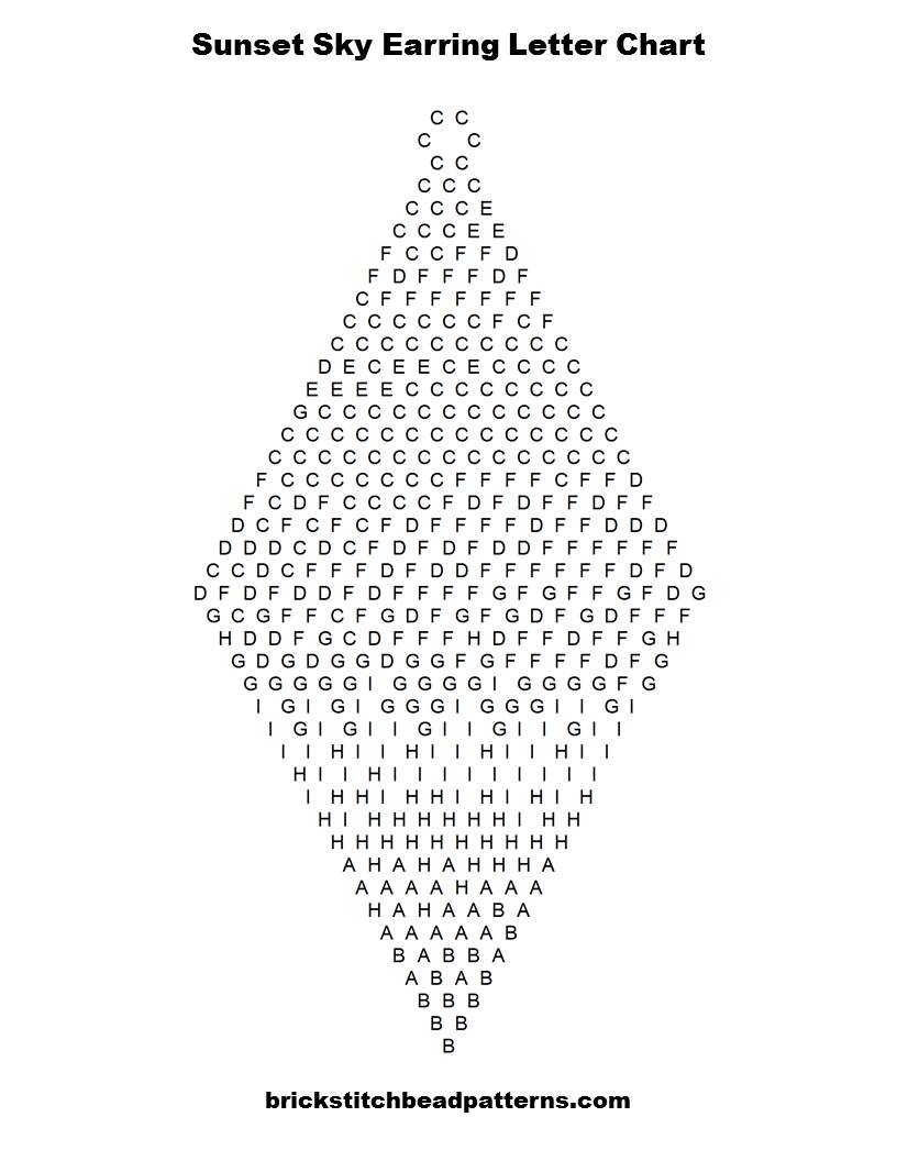 Brick Stitch Bead Patterns Journal: Free Sunset Sky Diamond Shape ...