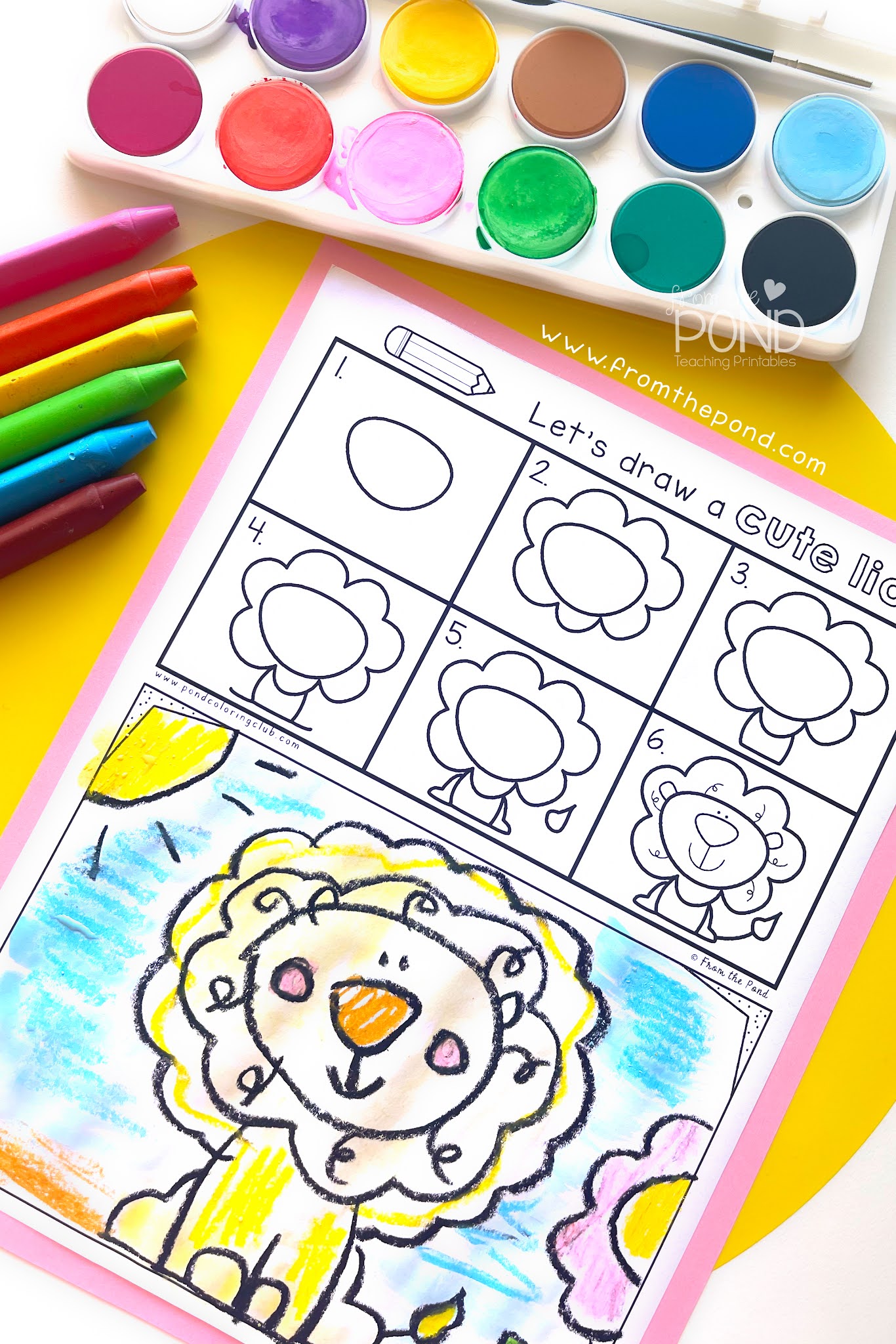 Draw a Lion Activity Page | From the Pond