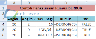 Fungsi dan Cara Menggunakan Rumus ISERROR Dalam Excel - ADH-EXCEL.COM ...