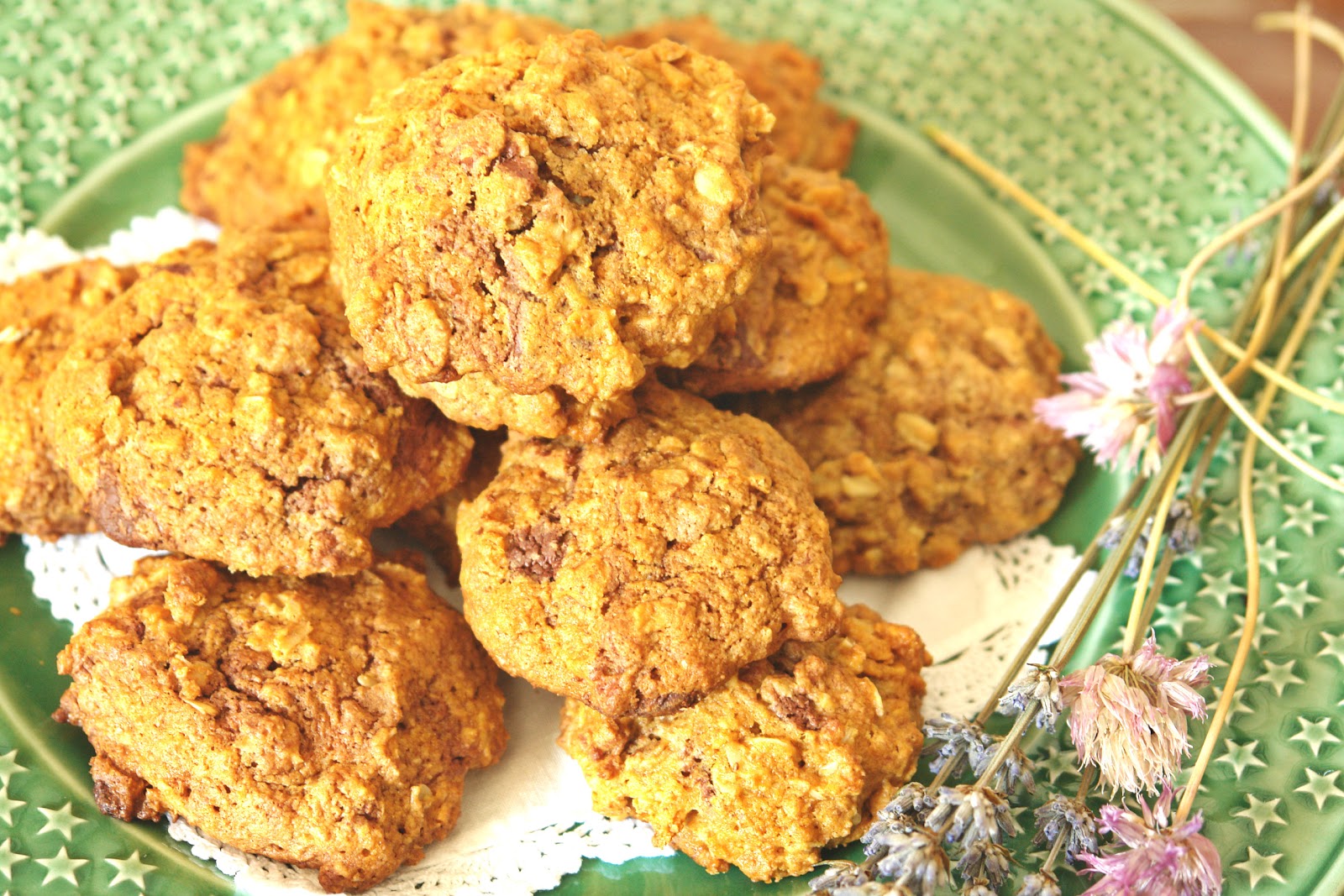 Hoje para jantar ...: Biscoitos de aveia com chocolate e maçã