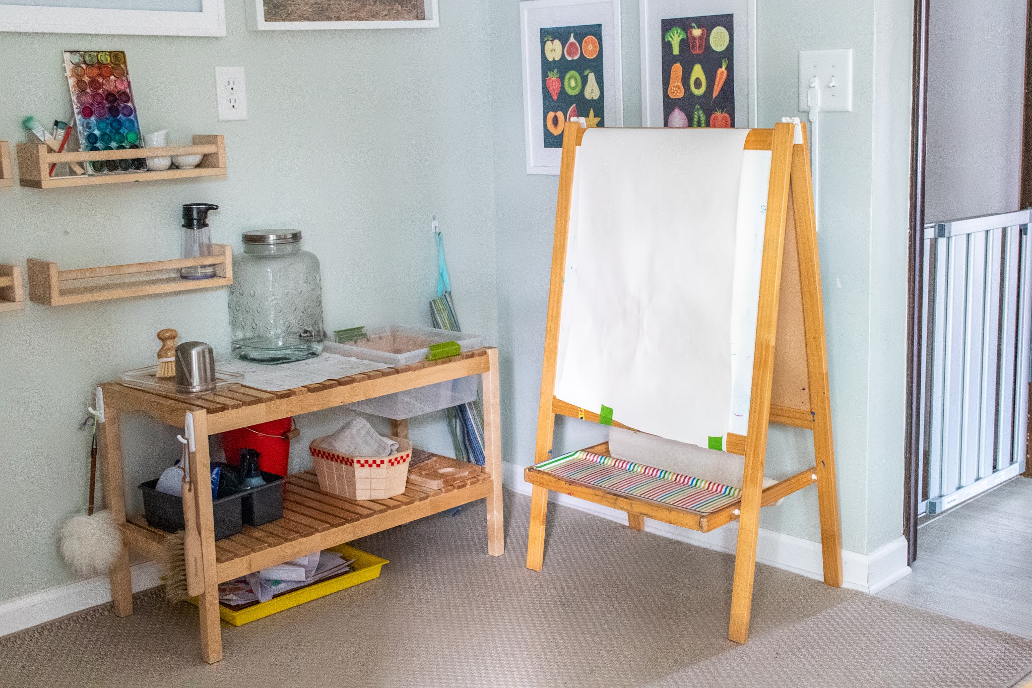 A Shared Toddler and Older Child Art Area
