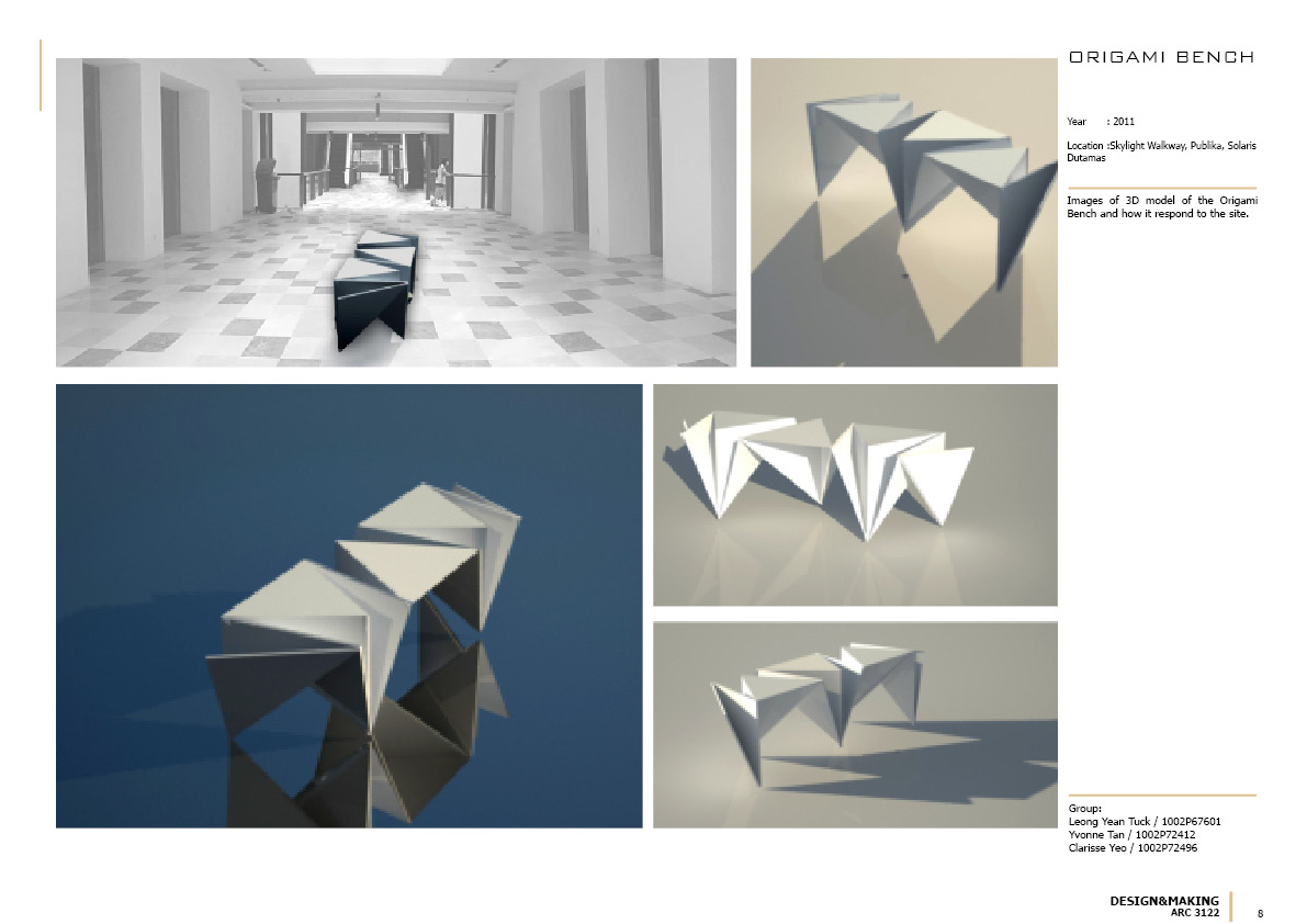 ORIGAMI BENCH | The Art of Design & Making