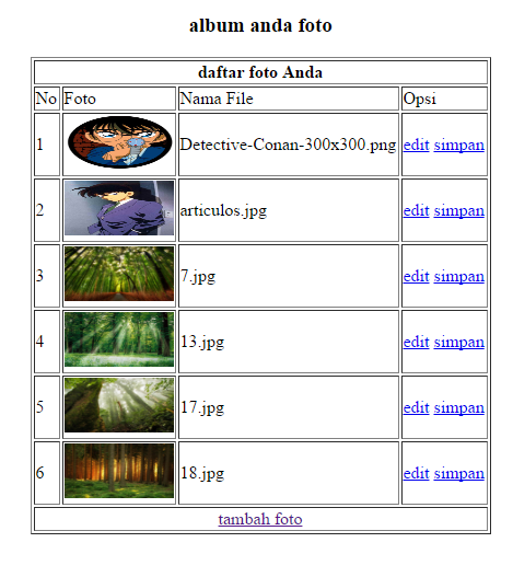 Crud gambar part 2 (menampilkan gambar dari database)