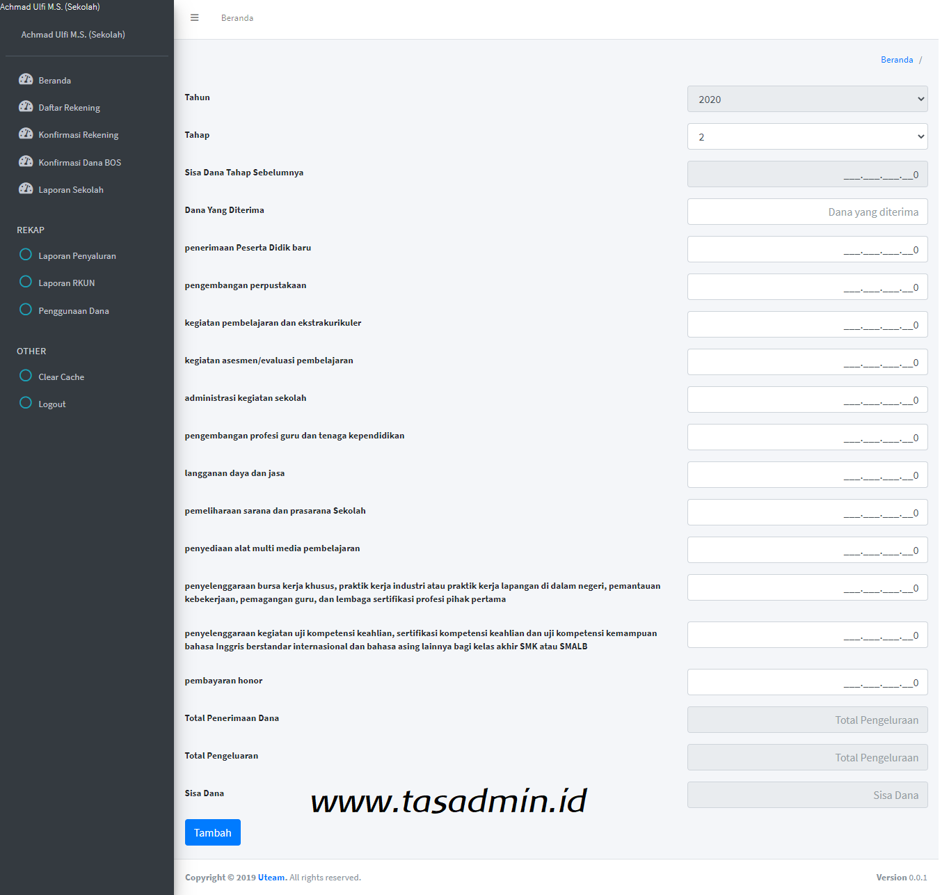 CARA LAPOR DANA BOS ONLINE LOGIN SSO DAPODIK - tasADMIN