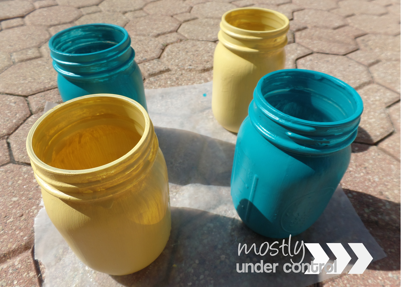 Painting glass with chalk paint - Mostly Under Control