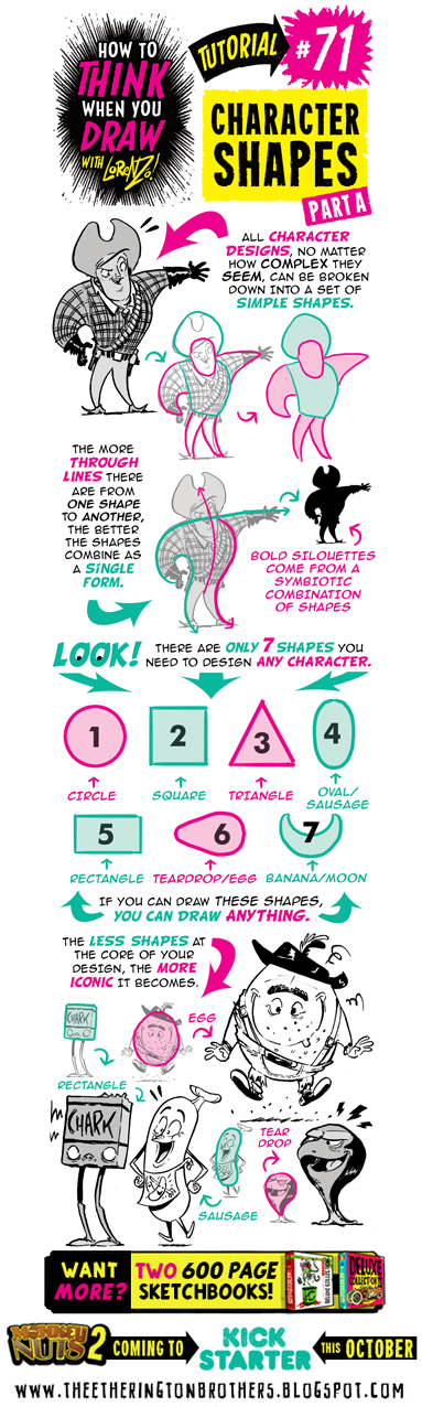 The Etherington Brothers: How to THINK when you draw CHARACTER SHAPES ...
