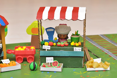 Creative Projects for Kids: Cardboard Town Market