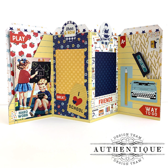 goldiecar designs: AUTHENTIQUE PAPER: Scholastic One Page Mini Album