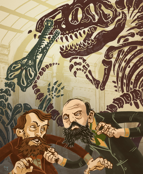 Sam Washburn Illustration: Great Rivalries in History: The Bone Wars