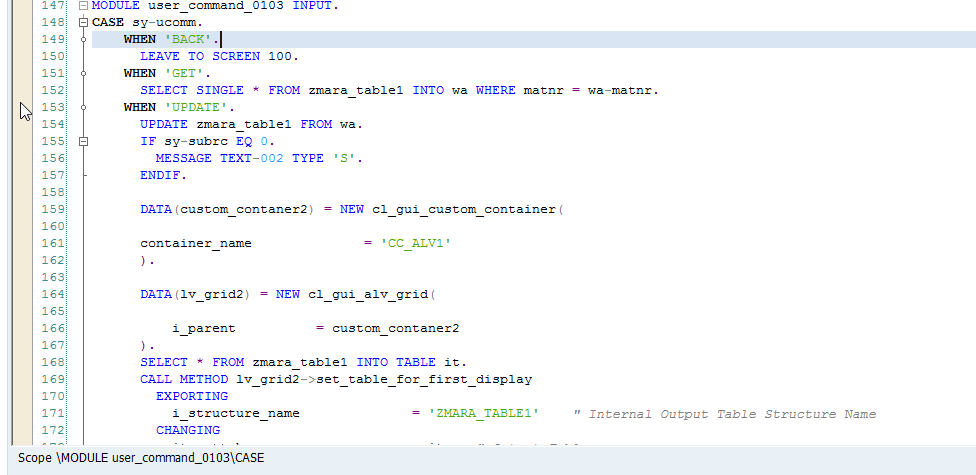 SAP ABAP Central: CRUD Operations in Module Pool