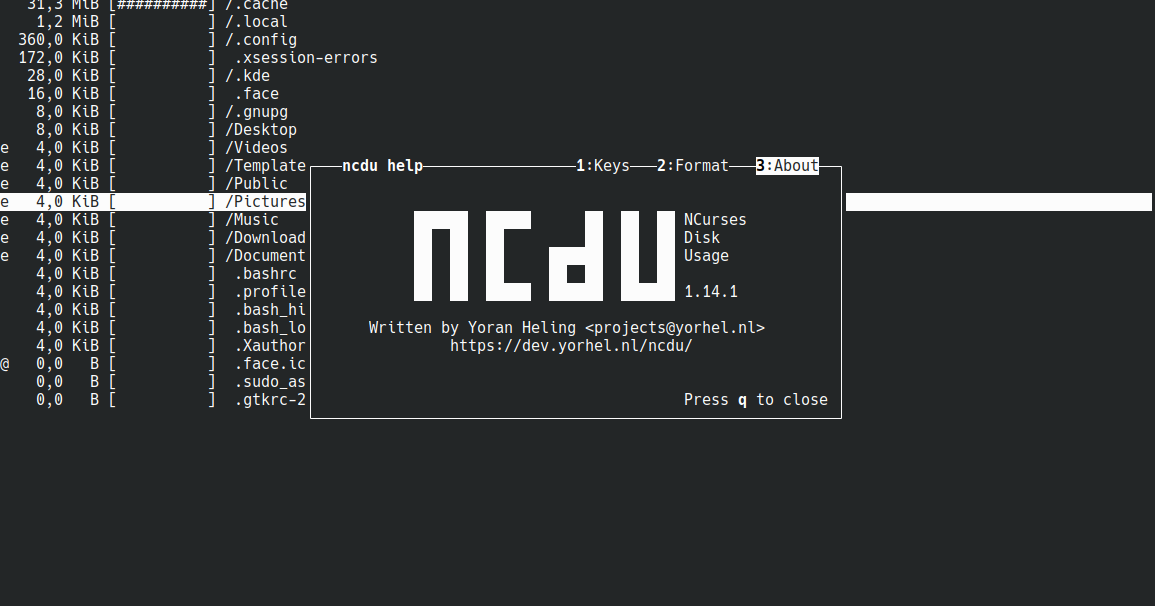Memeriksa Disk Usage Menggunakan Ncdu di Linux - LinuxSec