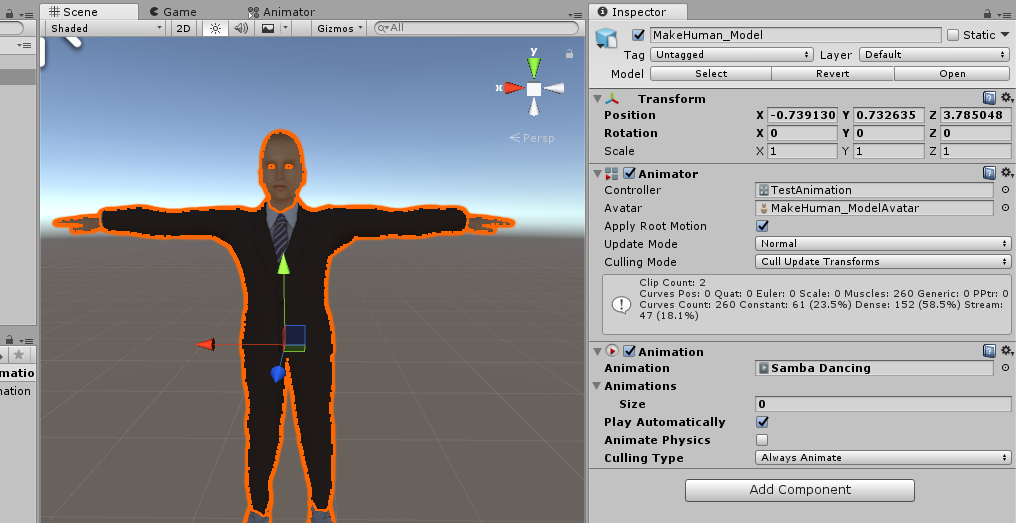 Game Development Guide: Animating the MakeHuman character in Unity