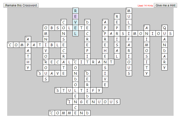 Vocabulary Workshop: Unit 8