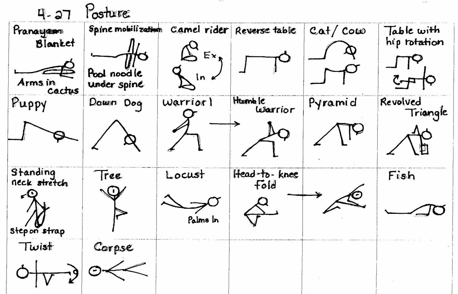 Yogi Sticks: 4-25 Core and 4-27 Posture