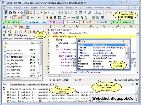 PSPad Free Text and Code Editor