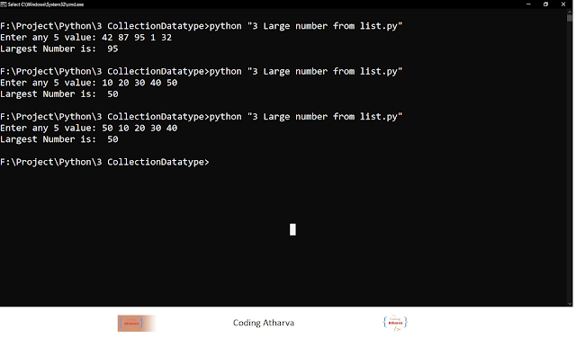 17 Program to get the largest number of a list using Python ~ Coding ...