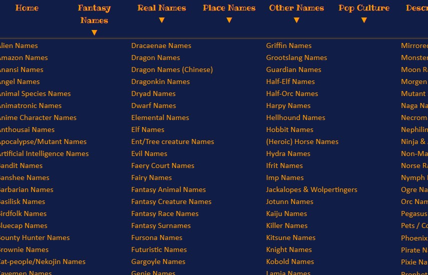Welcome to Fantasy & Fiction Tavern and Tips on Generating Fantasy Names