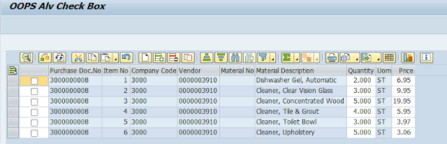 ABAP Tutorial: OOPS ALV Report with Check Box