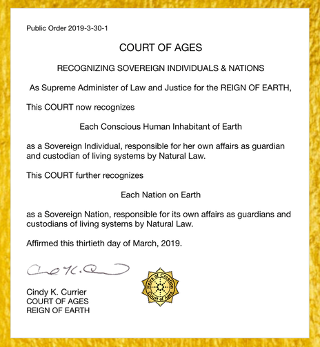 COURT OF AGE : DECLARATION AND DECREE , AS NATURAL EXTENSIONS of First ...
