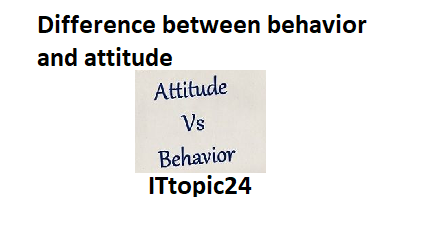 Difference between behavior and attitude