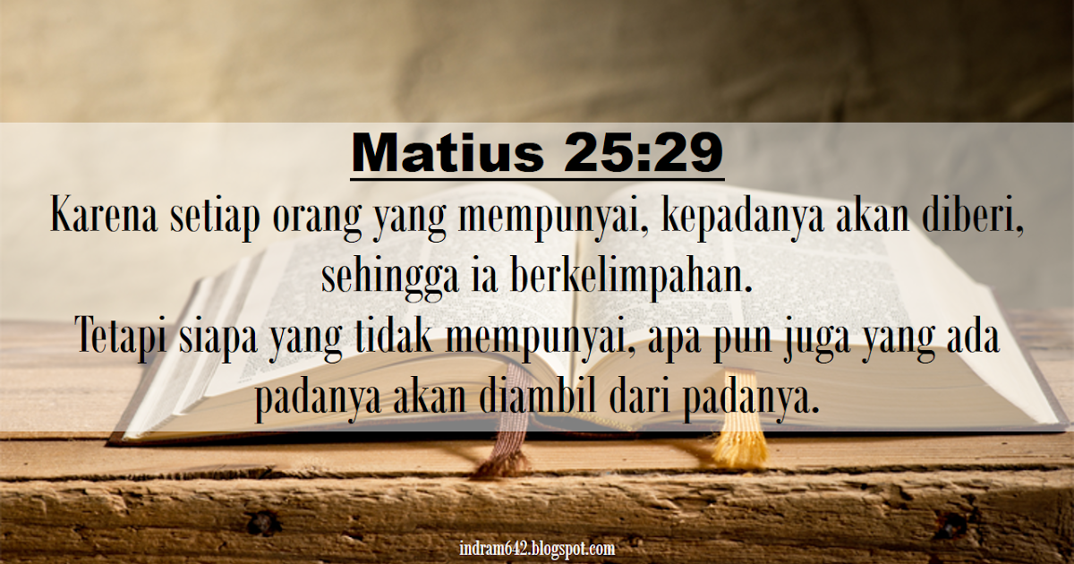 SENI MENULIS ISI HATI TUHAN : Matius 25:29, Lipat Gandakan Talenta