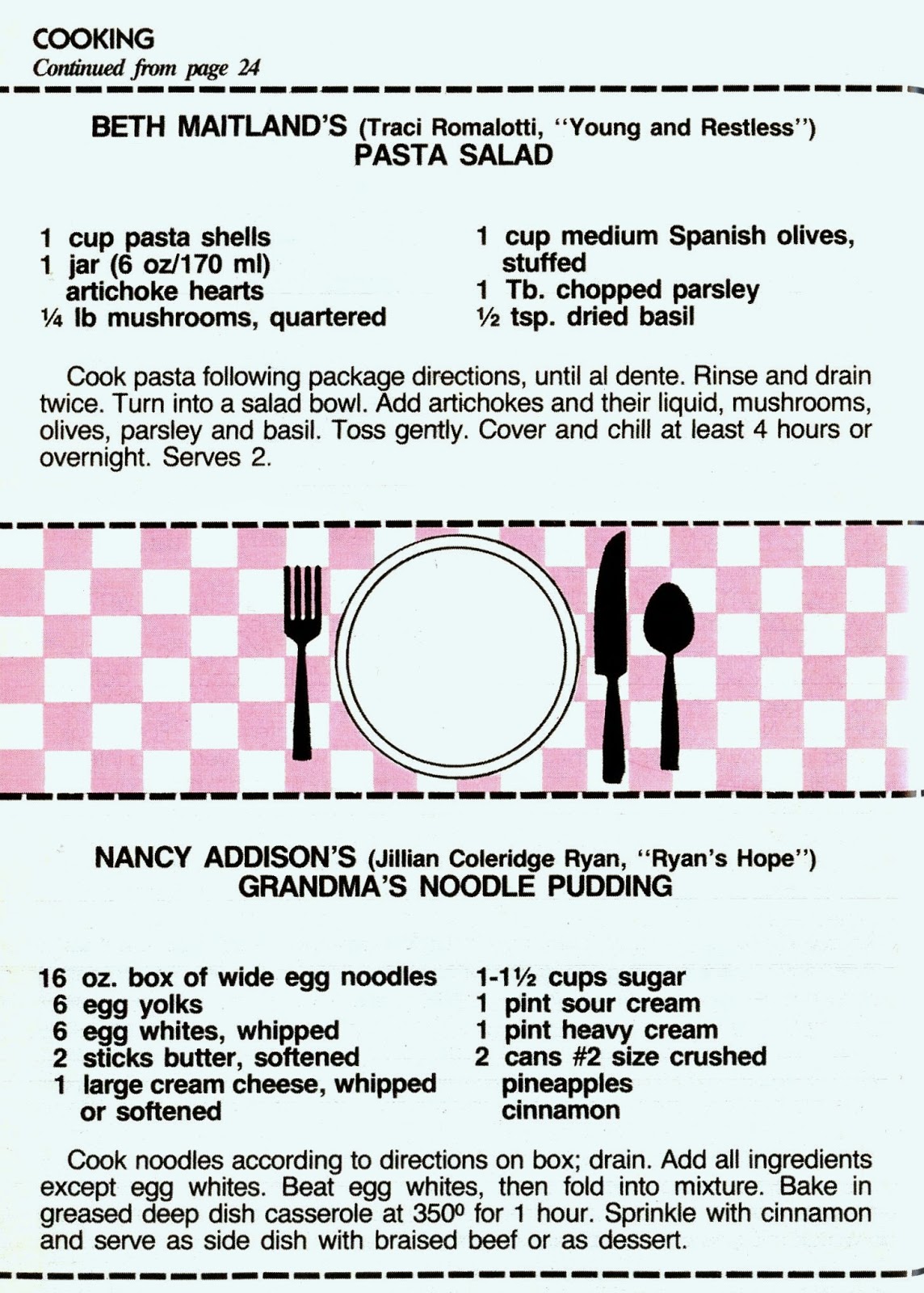 Cooking With The Soap Stars-November 20, 1984 (SOD)