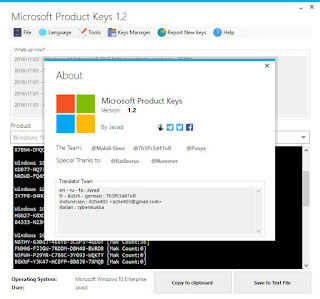 Microsoft Product Keys 1.2.0 - Contoh Malakah