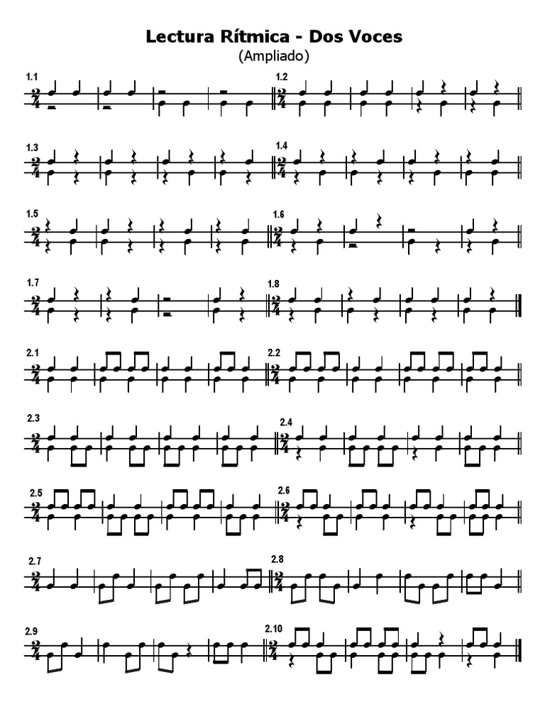 Ejercicios Rítmicos