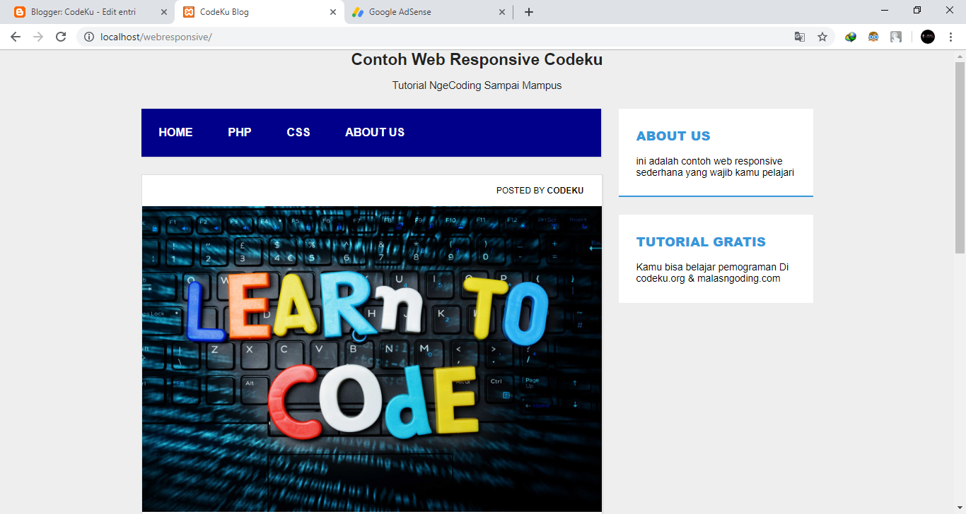 Membuat Website Responsive dengan Css Dan html