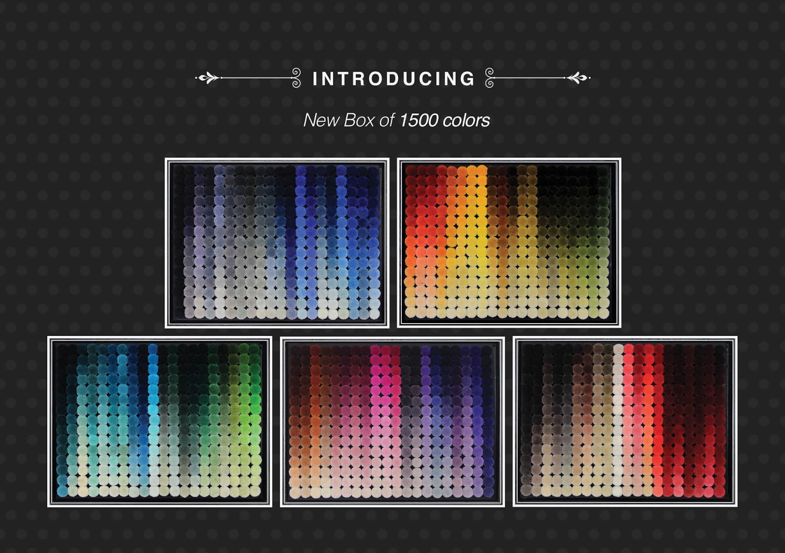 Color Pom Pom Box wool, viscose, silk, bamboo, cotton, nylon, acrylic ...