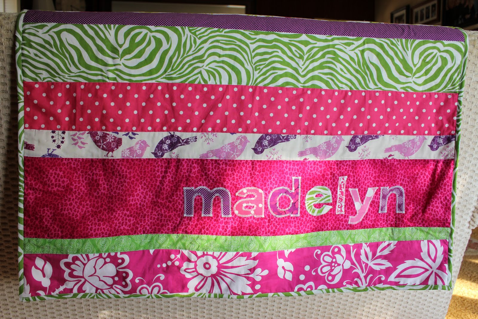 Lu Bird Baby: Easy Strip Quilt Tutorial