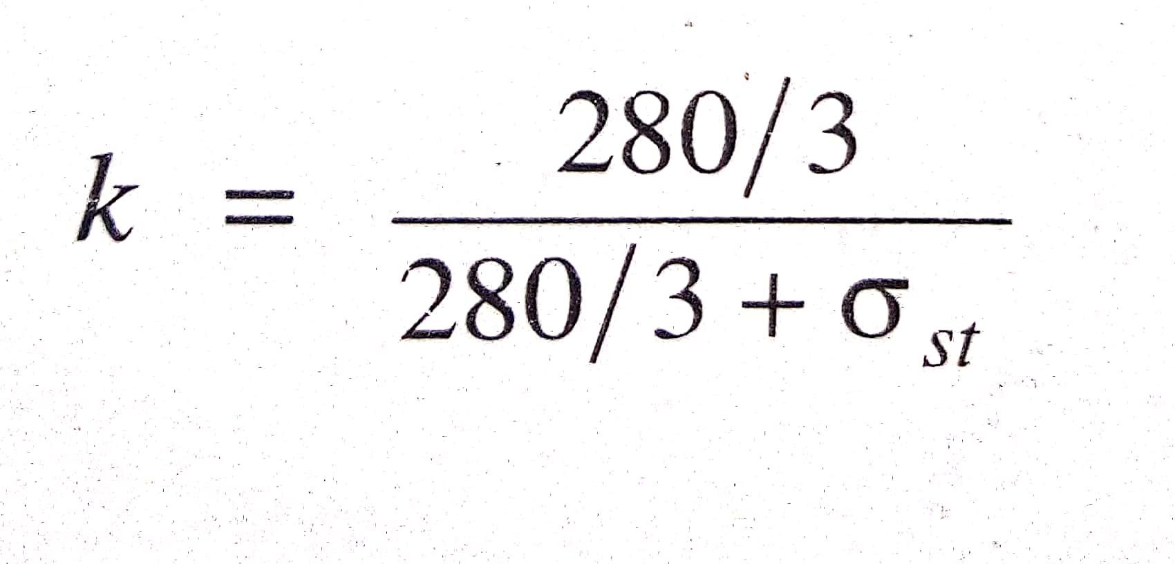 Working stress method