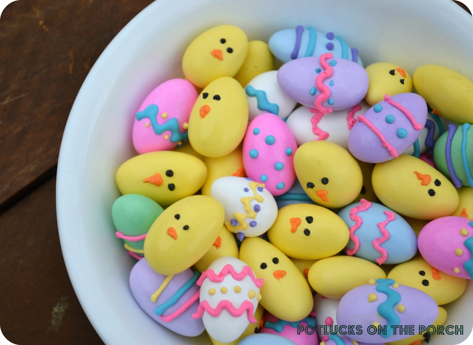 Potlucks on the Porch: Jordan Almond Easter Eggs & Chicks