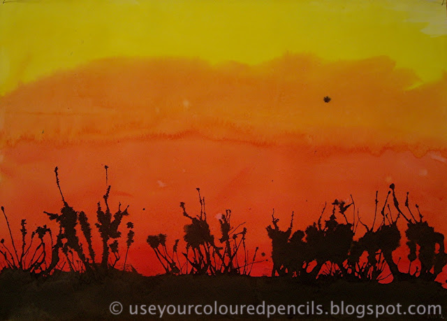 Use Your Coloured Pencils: Bushfire Paintings