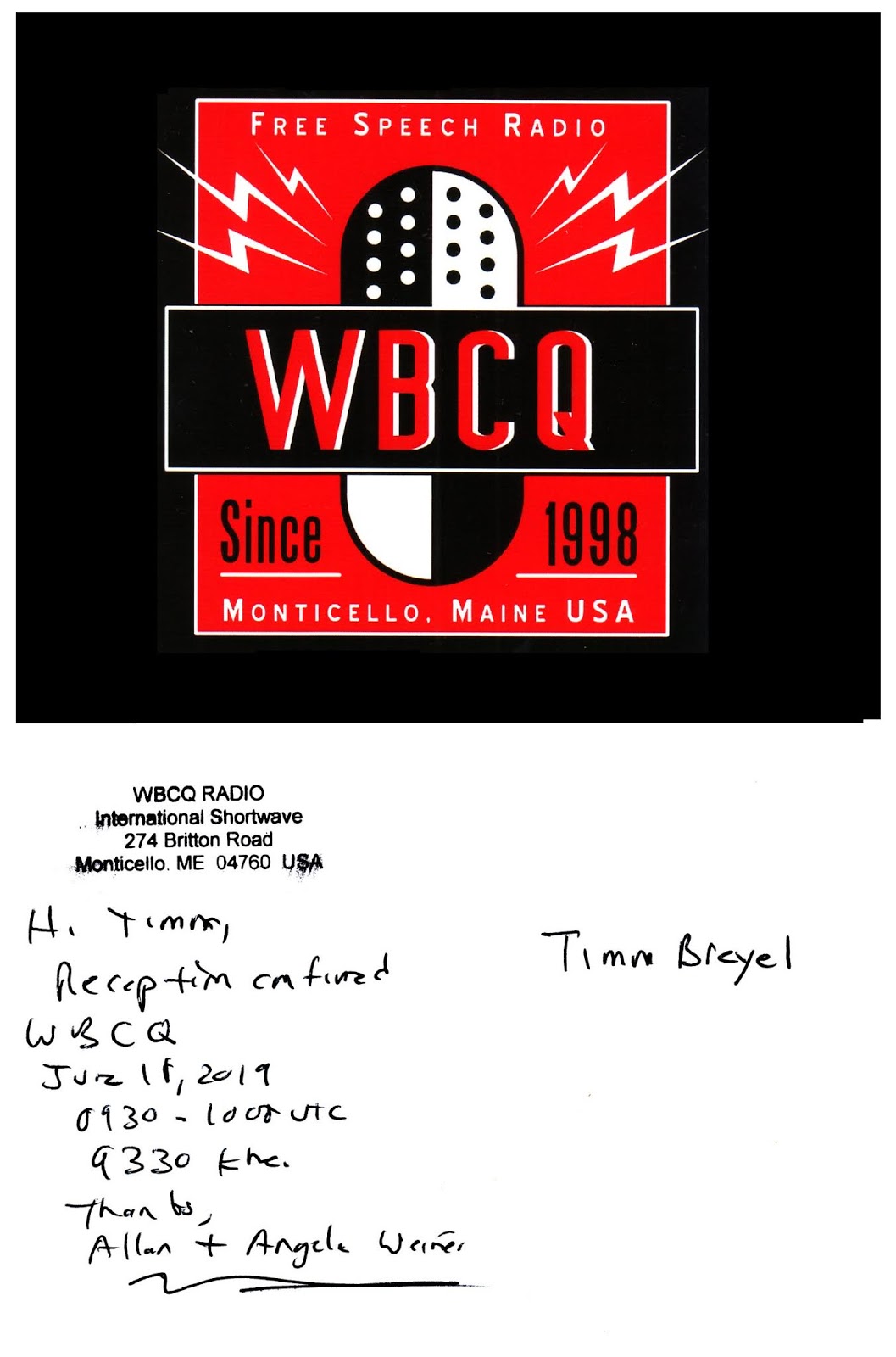SOUTH EAST ASIA DXING: WBCQ - The Planet (via Maine, USA)