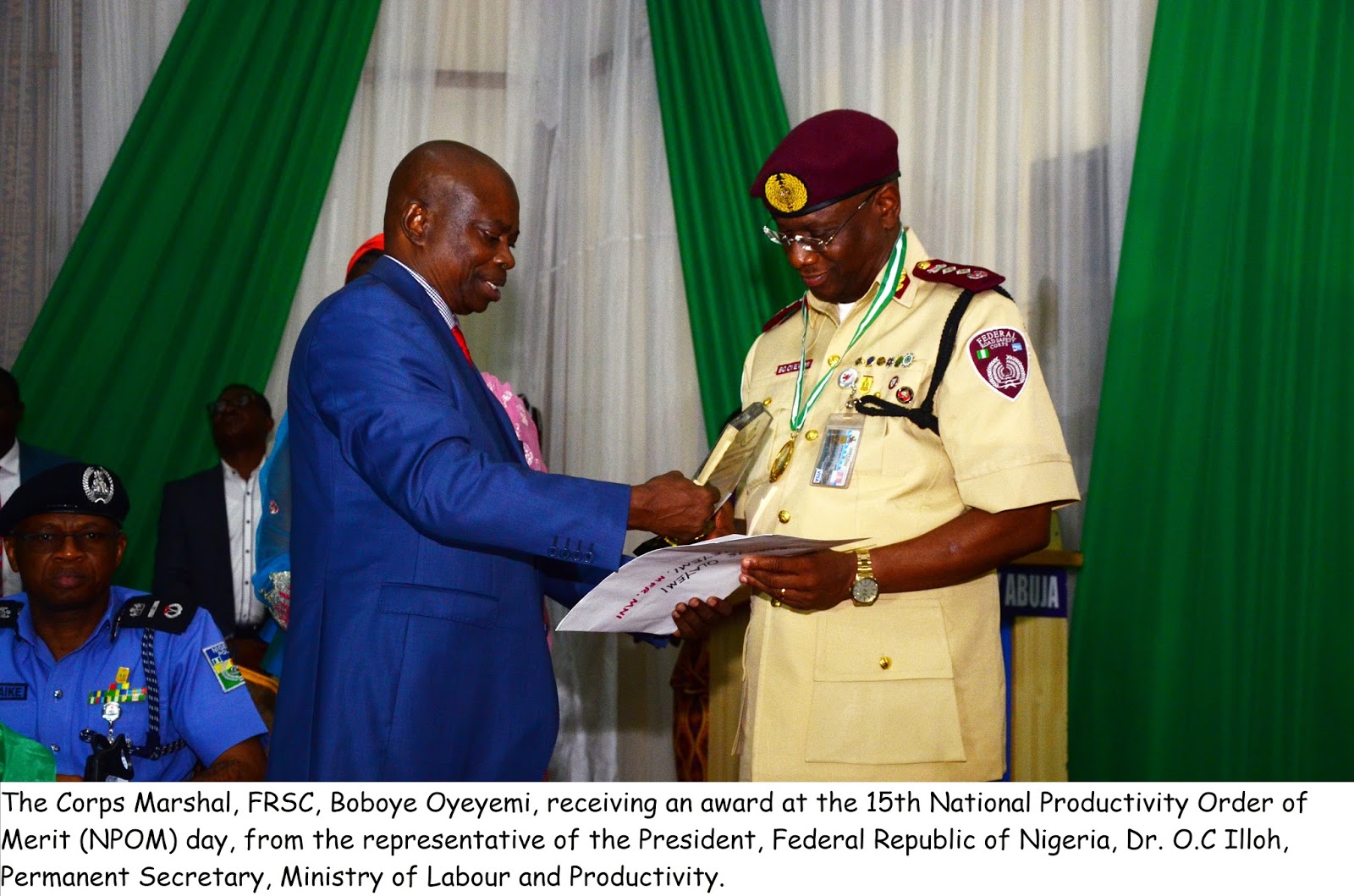 FRSC DEPLOYS 500 V-SATS ACROSS NIGERIA,WINS DOUBLE AT TECHNOLOGY AWARDS