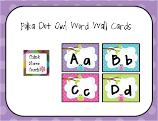 Think * Share * Teach: Doing Word Walls and a Freebie