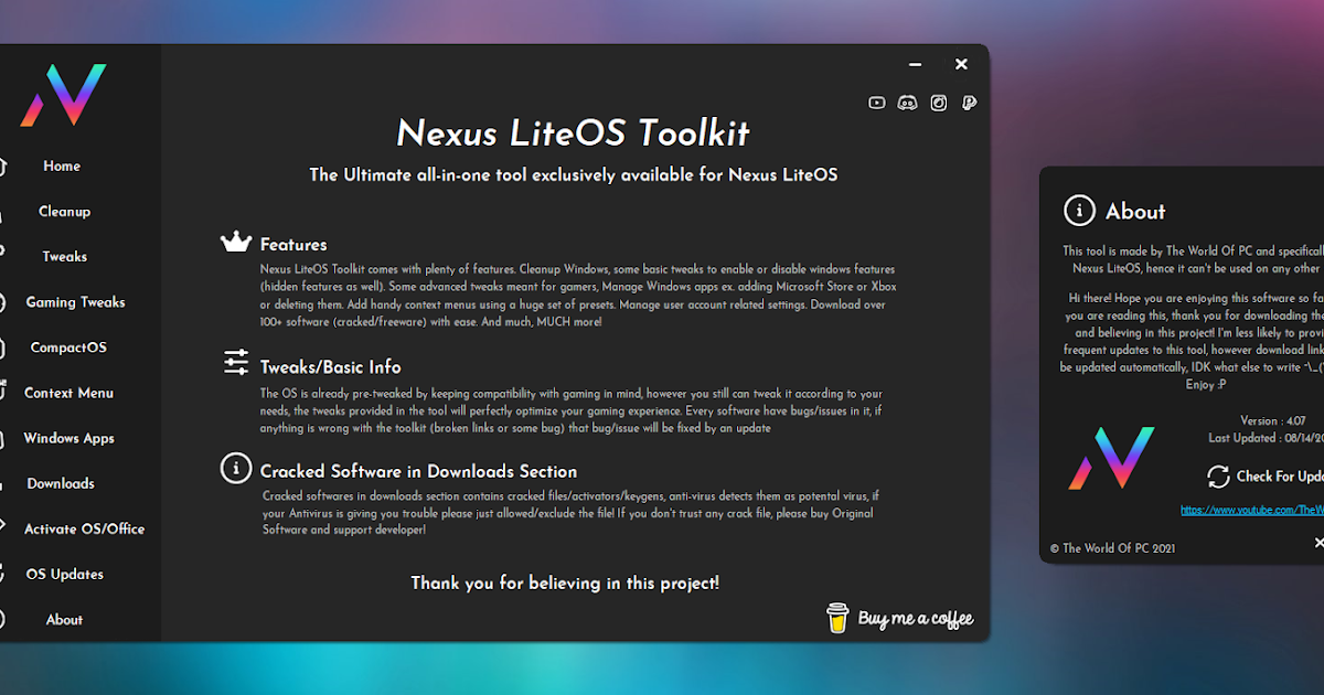 Nexus LiteOS Toolkit v4.07 | All-in-one tool specially made for Nexus LiteOS 10 - WIndows News