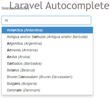Autocomplete search with Laravel | Laravel Autocomplete with jQuery UI ...