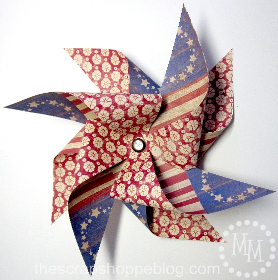 Patriotic Pinwheels {& Double Pinwheel Tutorial} - The Scrap Shoppe