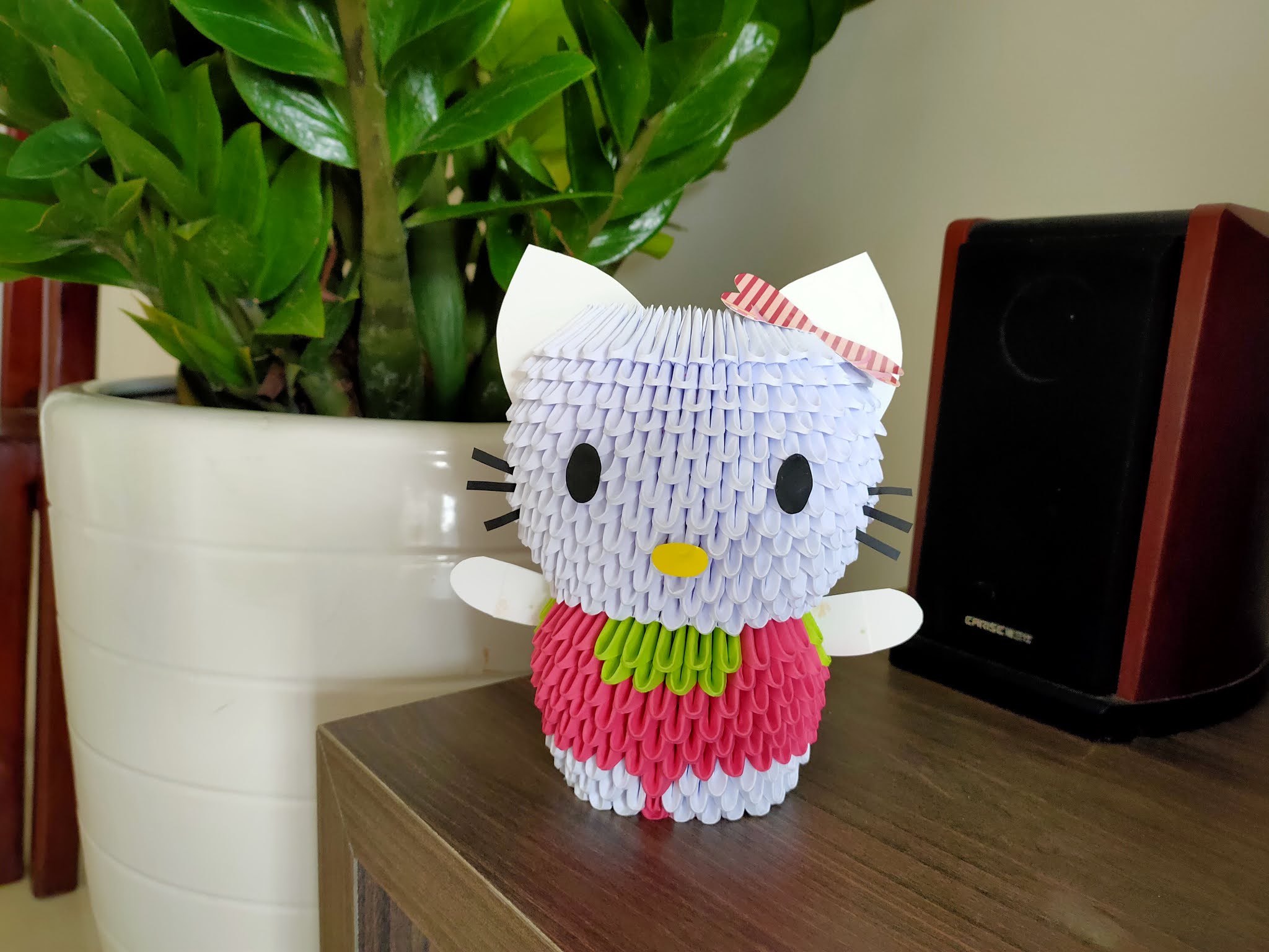 Ori 3D : Diagram - How to make a Hello Kitty 3D Origami - Hướng dẫn xếp ...