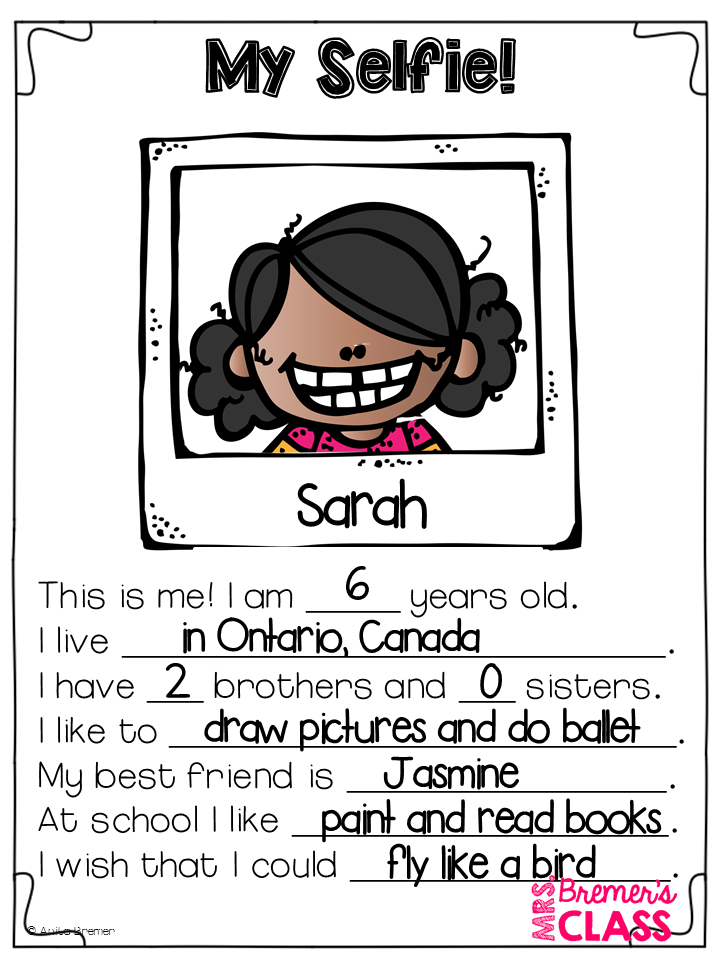 Back to School Activity: Selfies! | Mrs. Bremer's Class