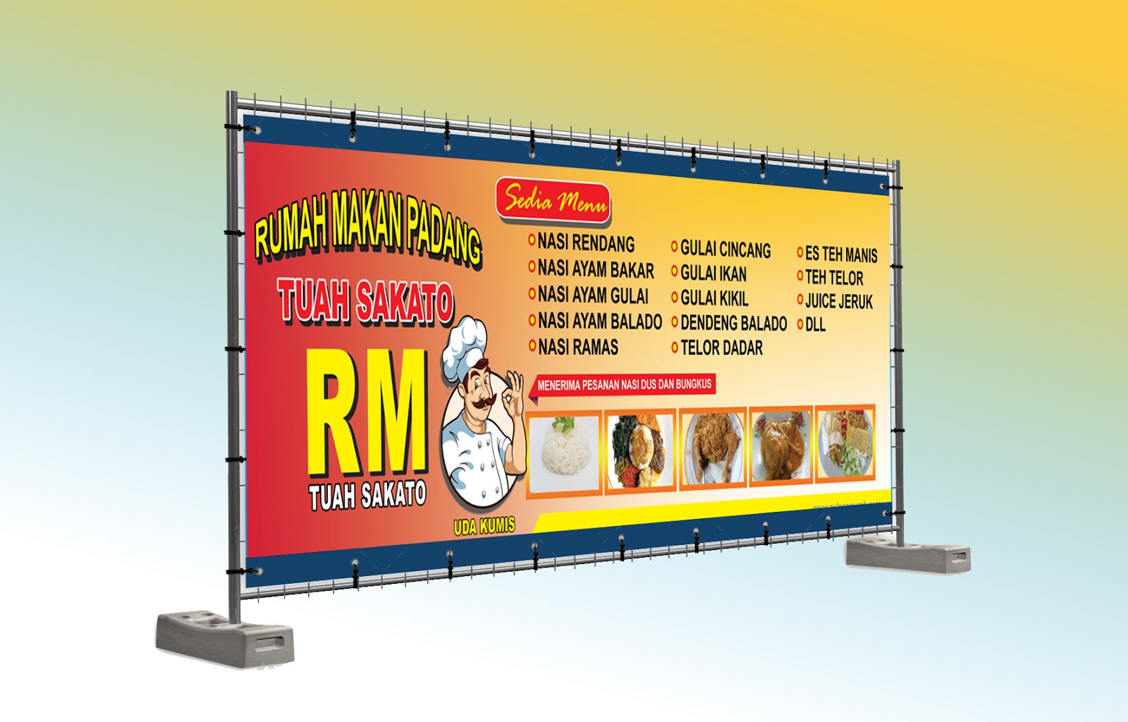 Download Contoh Desain Spanduk Rumah Makan - Baraja Desain