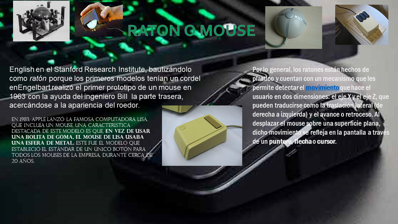 INFOGRAFIA SOBRE EL MOUSE O RATON
