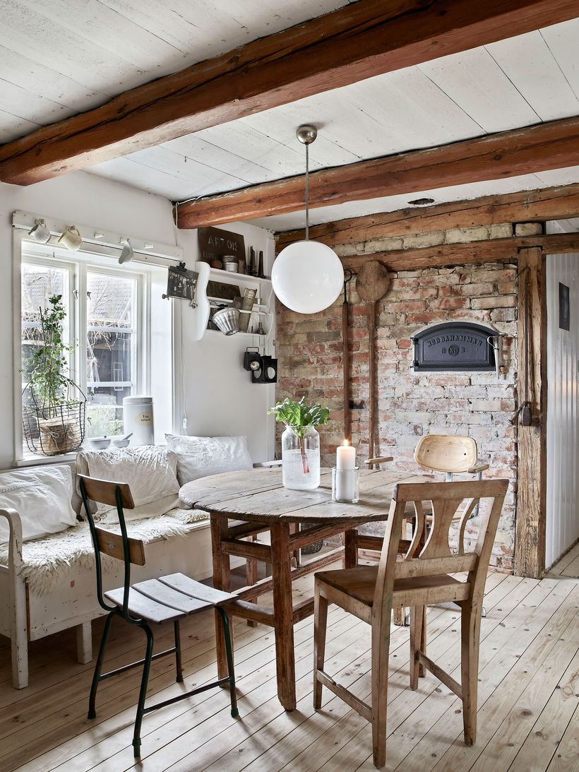 The charm of a Nordic rustic cottage