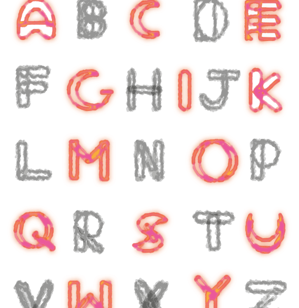 la salle 100: Créer son alphabet sur Illustrator