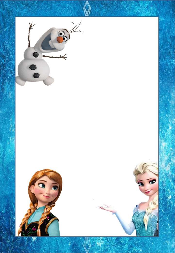 Frozen Free Printable Frames, Invitations or Cards. - Oh My Fiesta! in ...