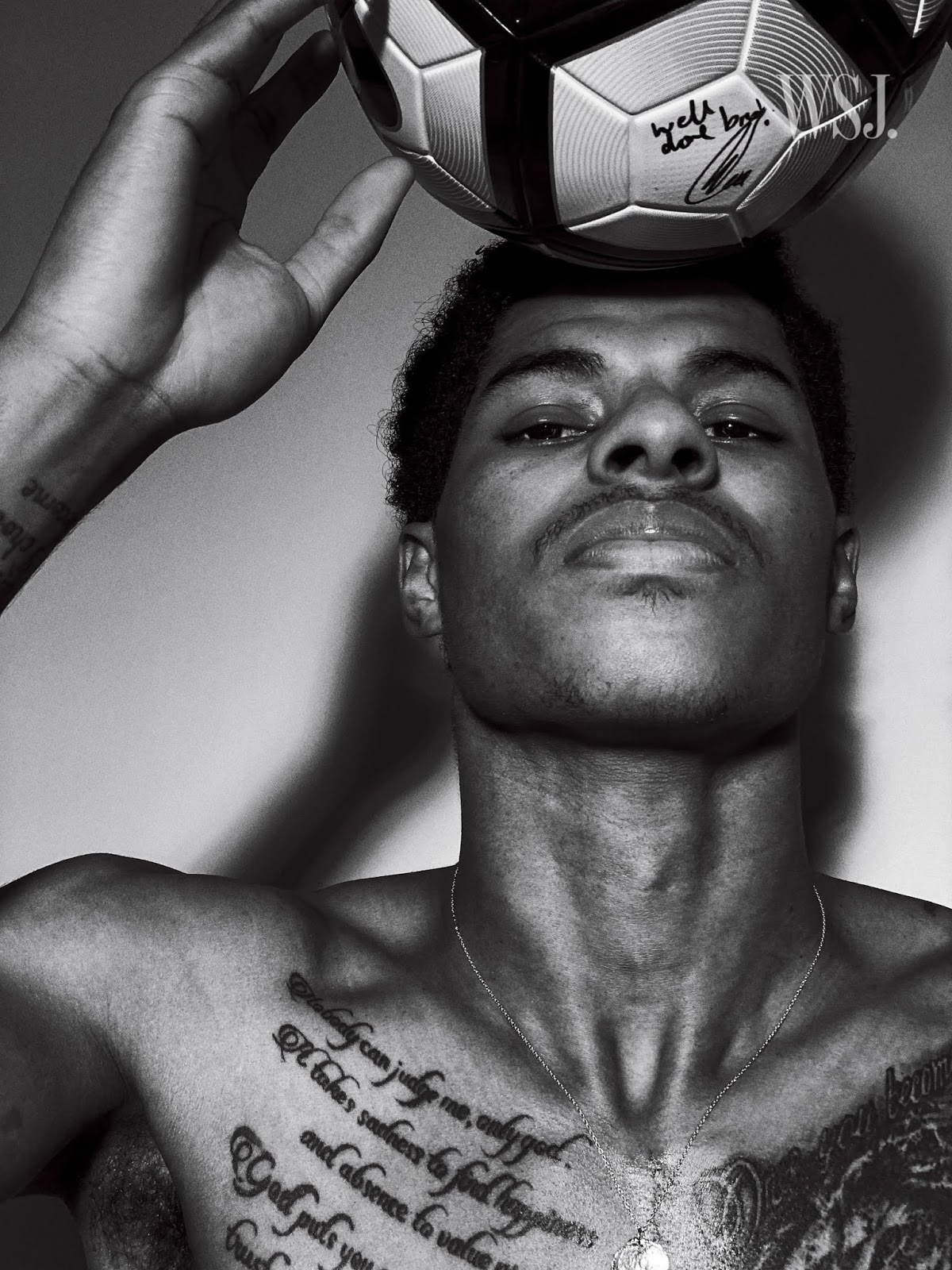 Marcus Rashford in WSJ. Magazine Men's Spring 2021 by Inez & Vinoodh