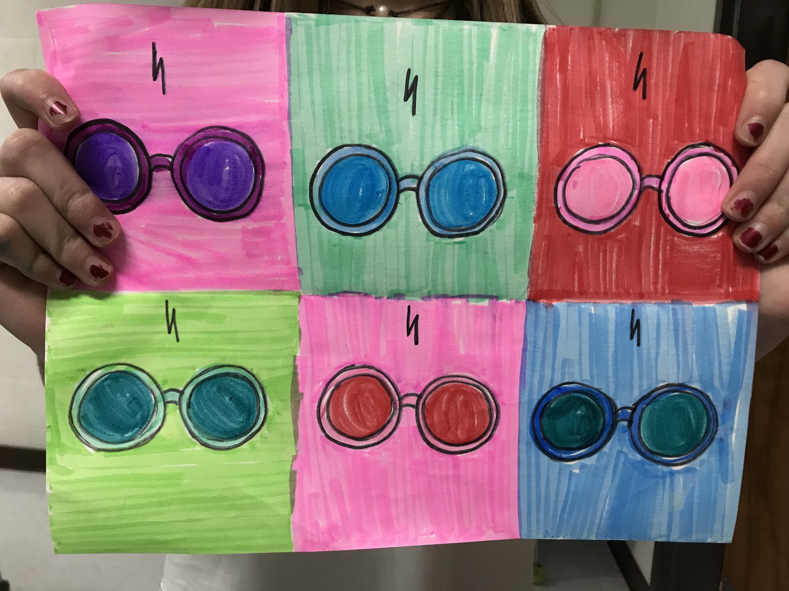 Elements of the Art Room: 5th grade Andy Warhol inspired Pop Art
